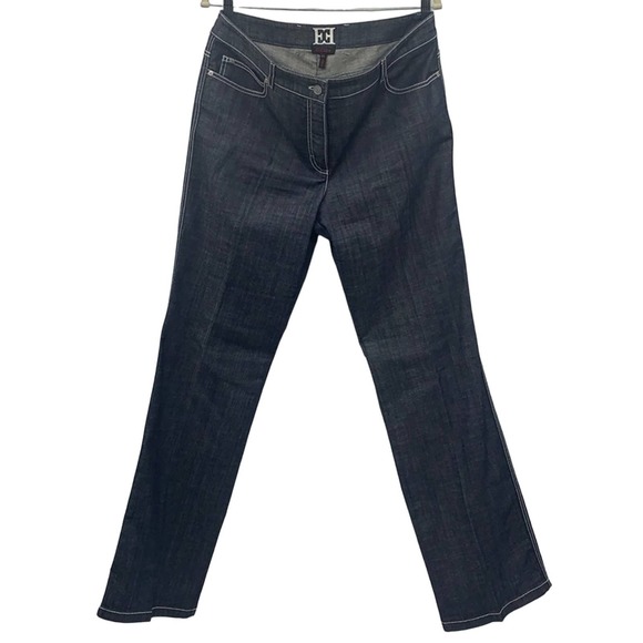 Escada | Jeans | Escada Mens Blue Denim Jeans Embroidered Logo White ...